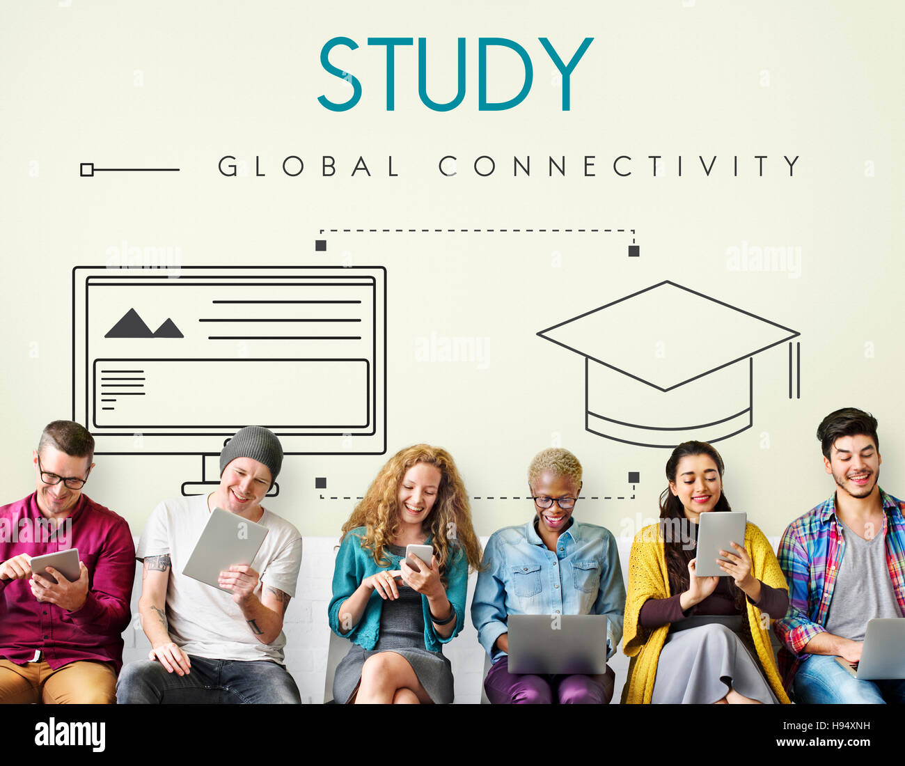 Education Global Connectivity Graphic Concept Stock Photo - Alamy
