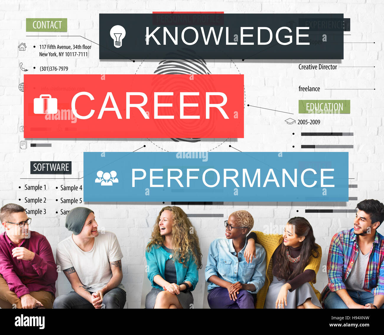 Career Performance Knowledge Word Concept Stock Photo - Alamy