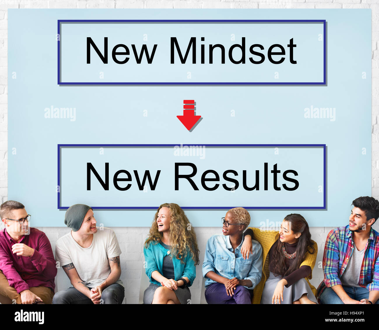 Mindset Opposite Positivity Negativity Thinking Concept Stock Photo - Alamy
