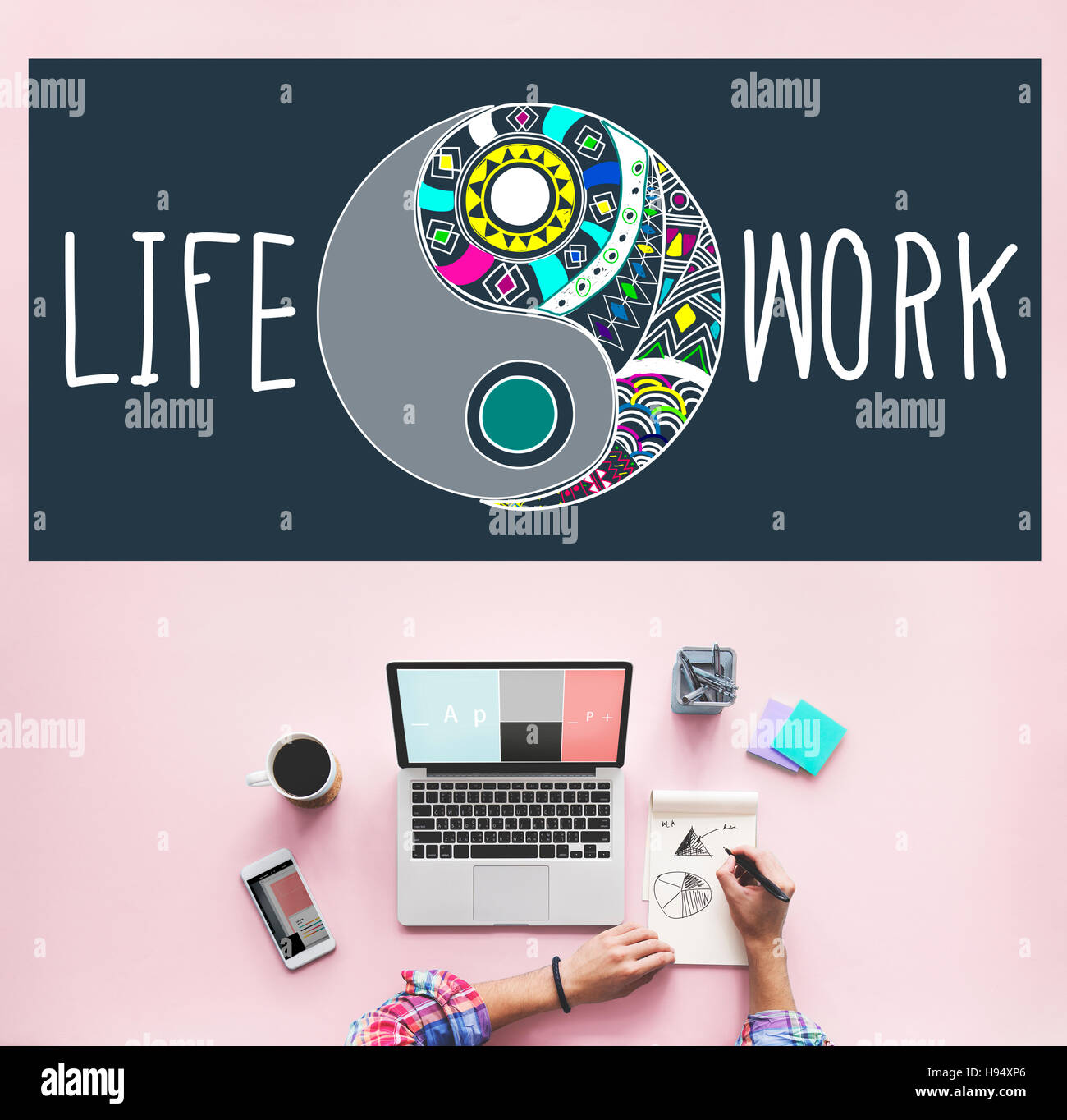 Life Work Balance Functional Nature Active Style Concept Stock Photo ...