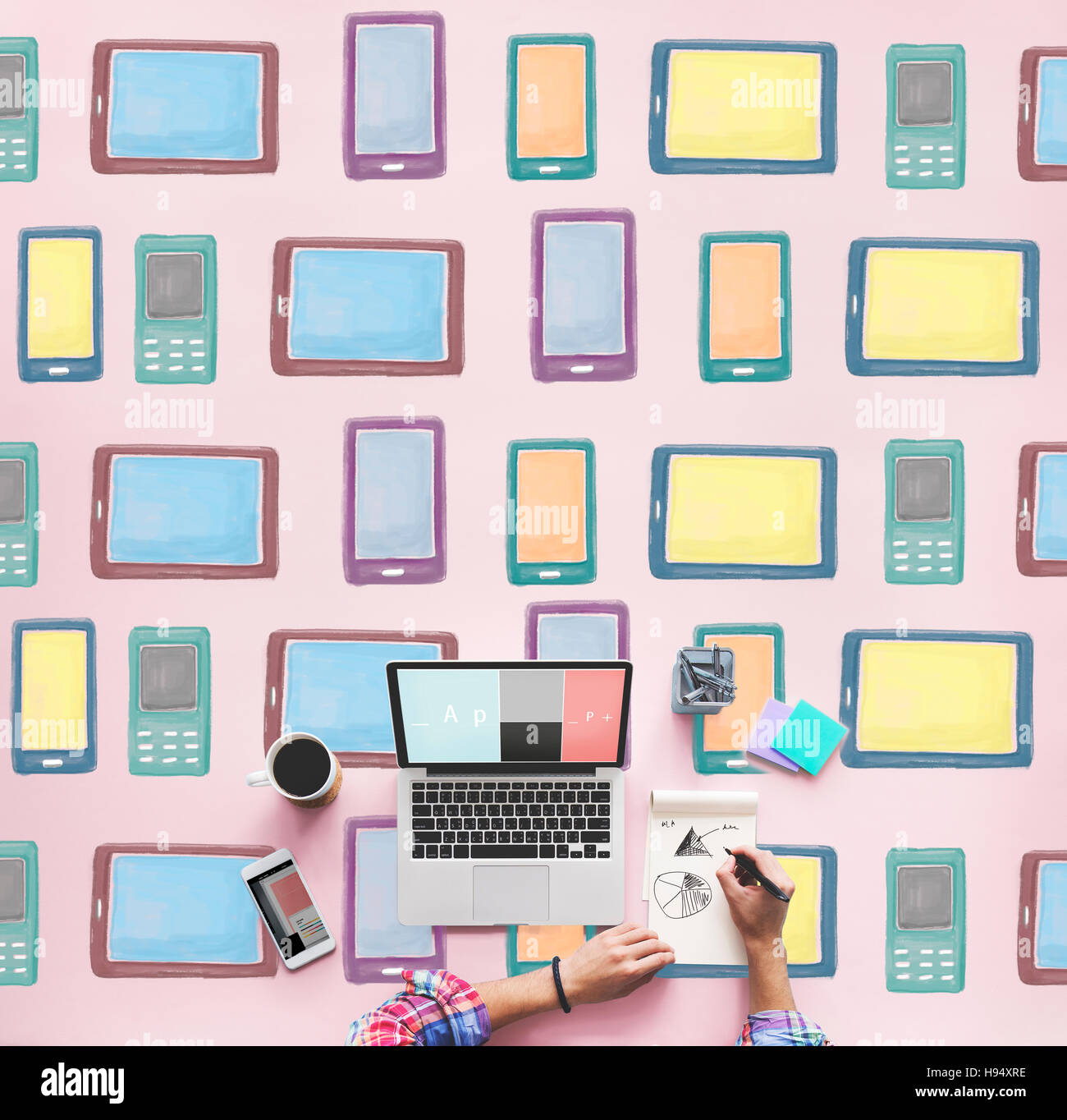 Digital Devices Technology Graphics Connection Concept Stock Photo - Alamy