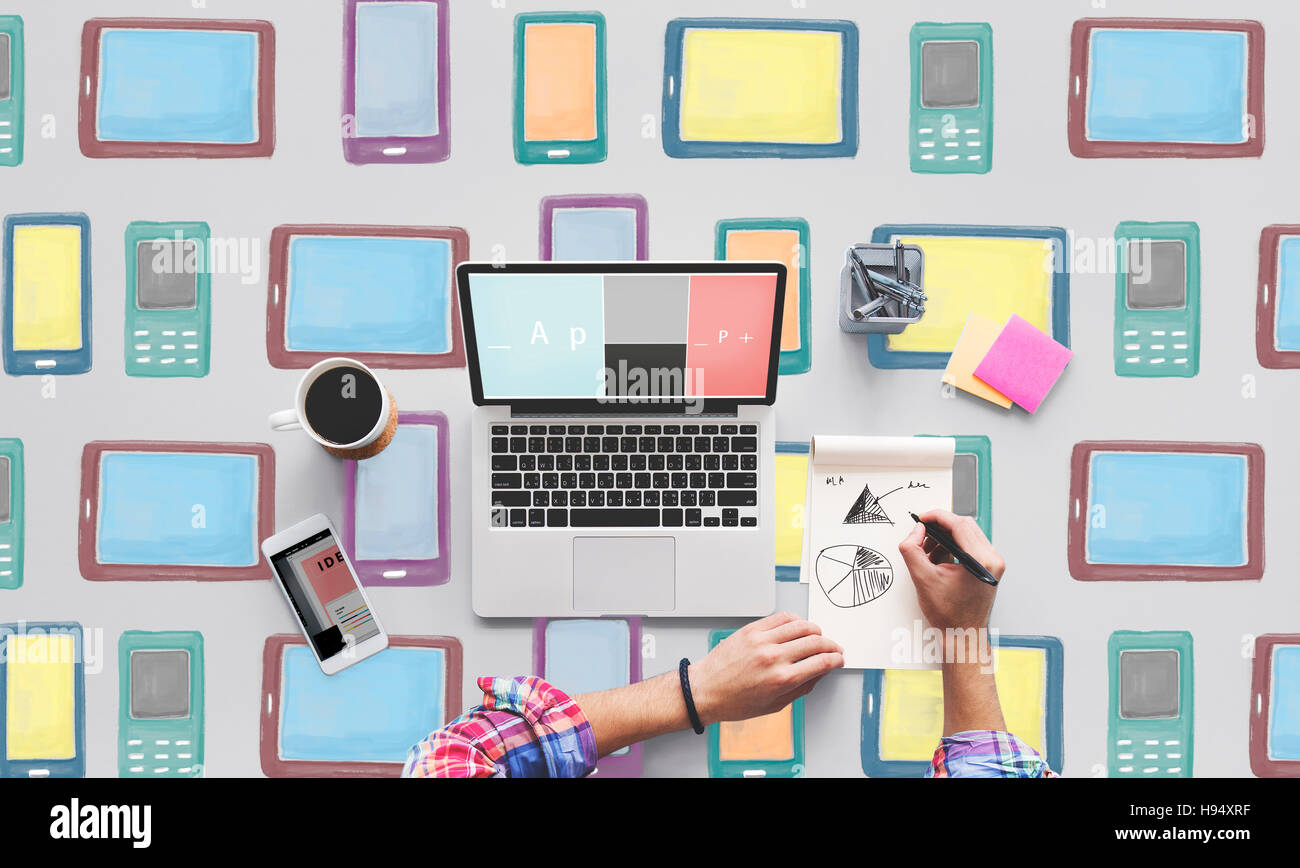 Digital Devices Technology Graphics Connection Concept Stock Photo - Alamy