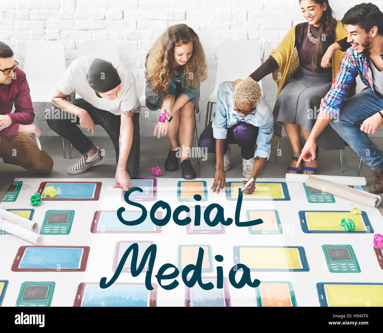 Social Media Globalization Connection Communication Concept Stock Photo ...