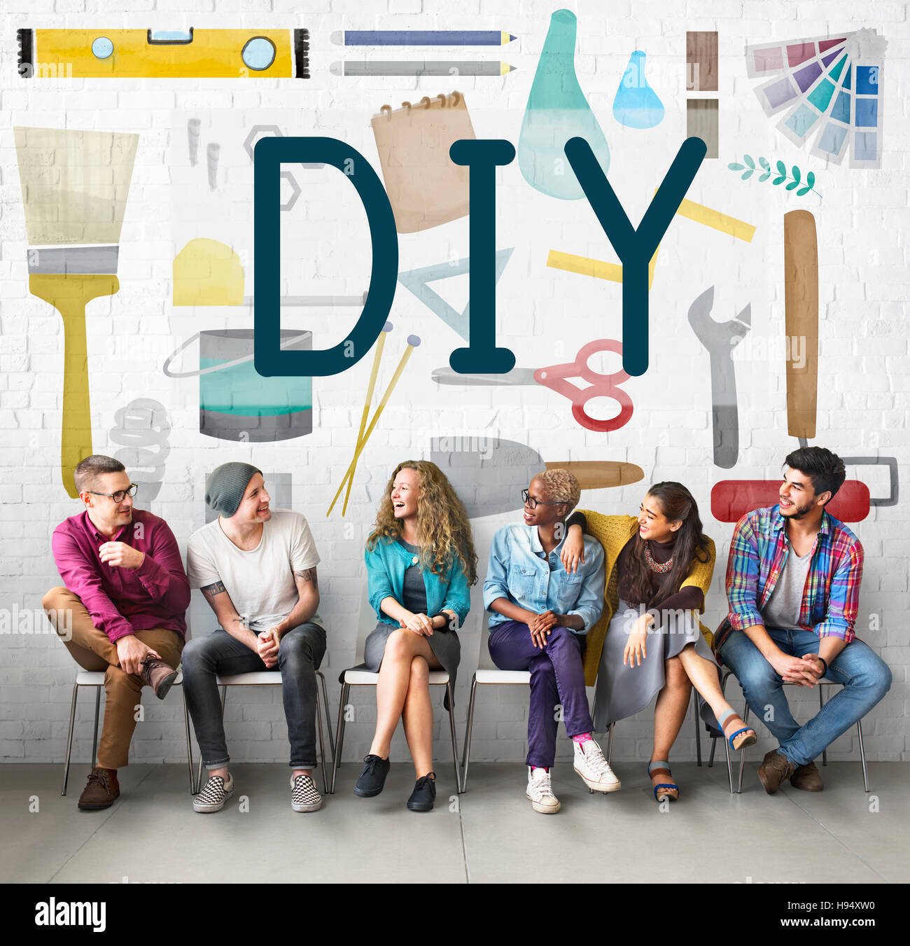 Do It Yourself Project Graphics Concept Stock Photo - Alamy