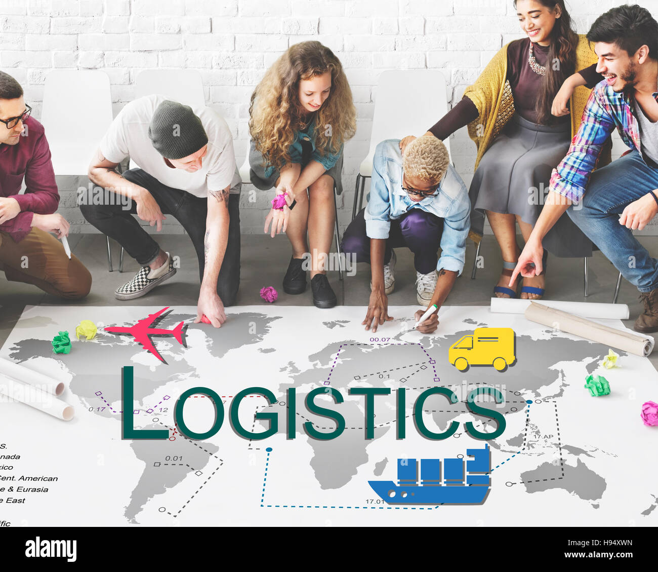 Logistics Freight Management Storage Supply Concept Stock Photo - Alamy