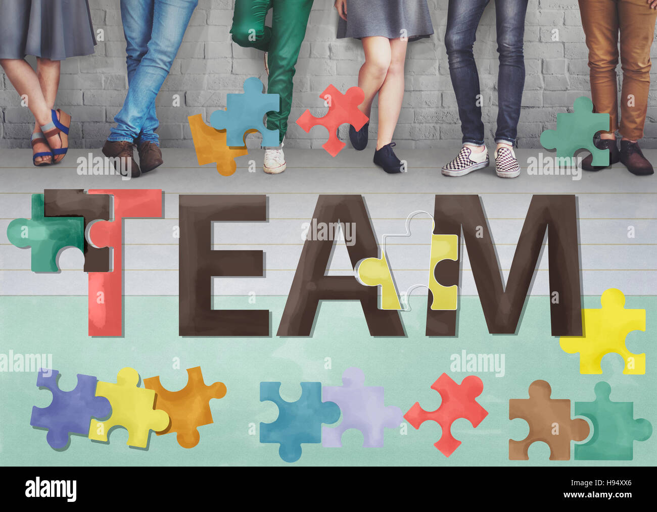 Team Teamwork Together Togetherness Unity Concept Stock Photo - Alamy