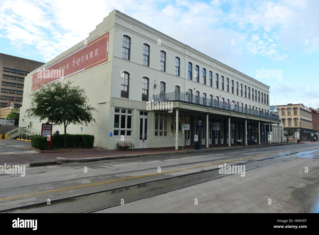 Buildings along The Strand at Galveston in Texas in November 2016 Stock ...