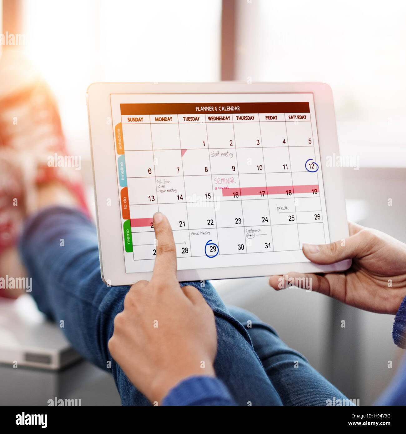 Plan Schedule Planning Planner Relax Concept Stock Photo - Alamy