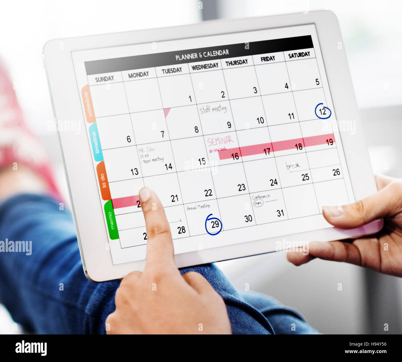 Plan Schedule Planning Planner Relax Concept Stock Photo - Alamy