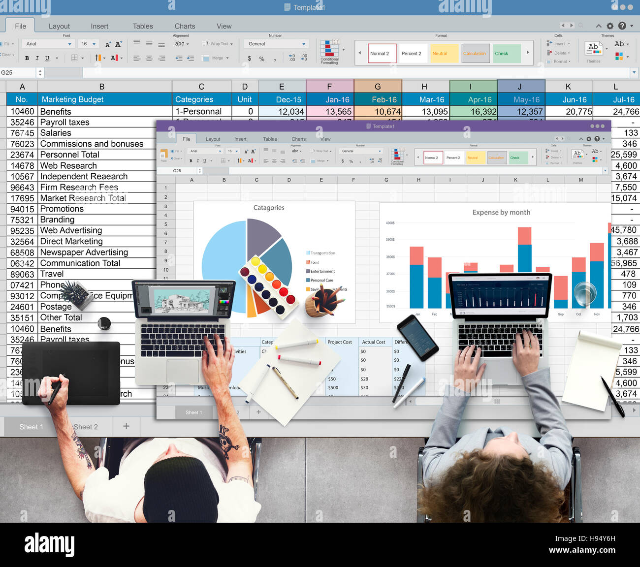 Analytics Brainstorming Chart Diagram Report Concept Stock Photo - Alamy