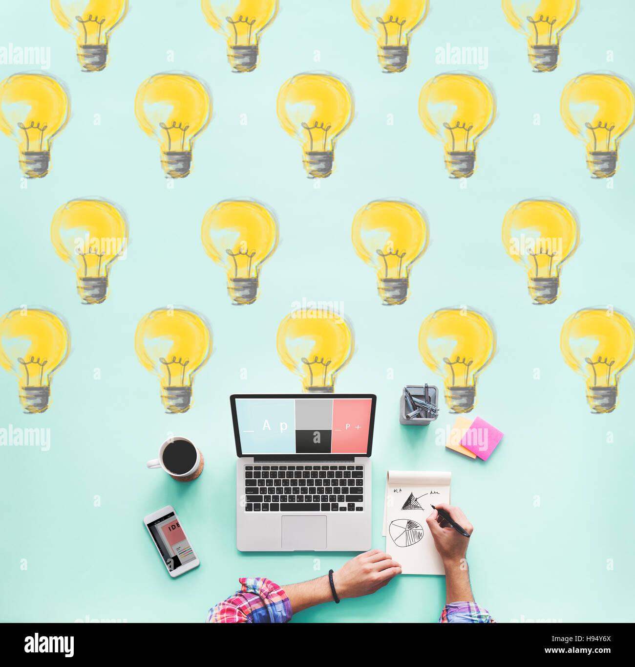 Bulb Electricity Illumination Idea Lighting Concept Stock Photo - Alamy