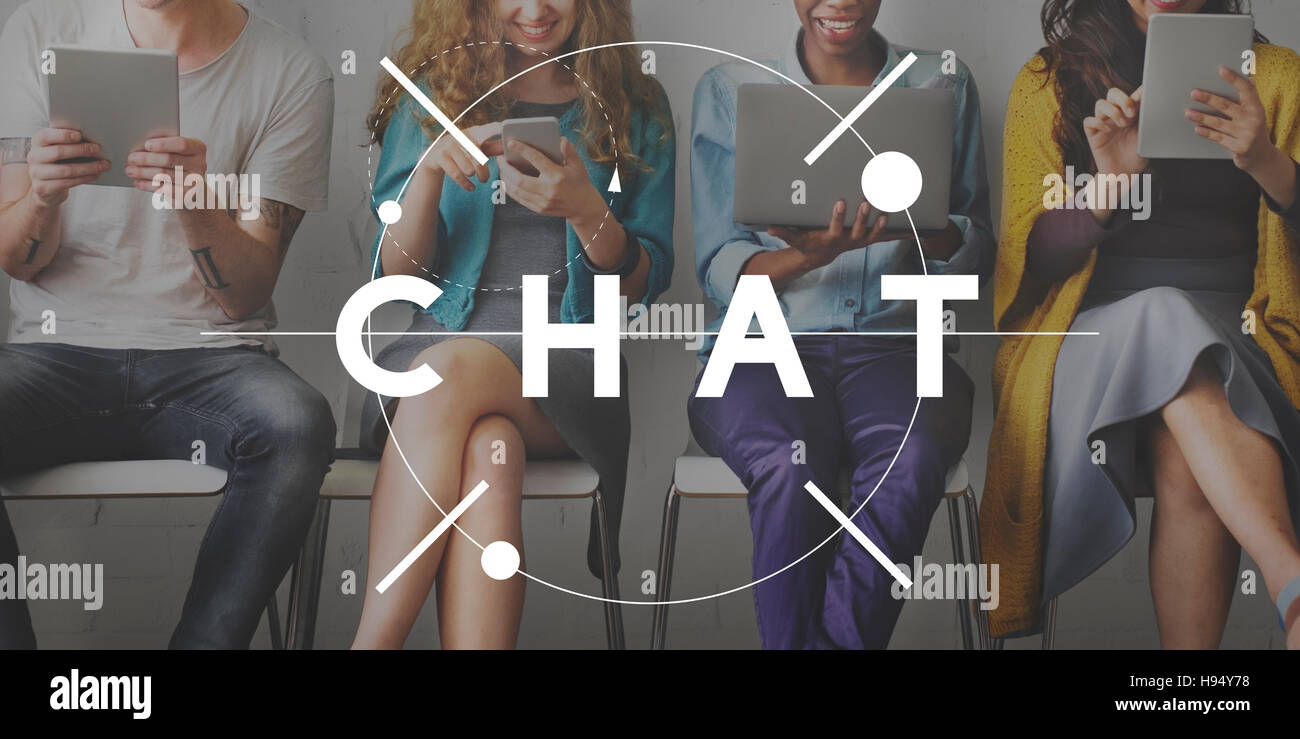 Chat Communication Social Networking Concept Stock Photo - Alamy