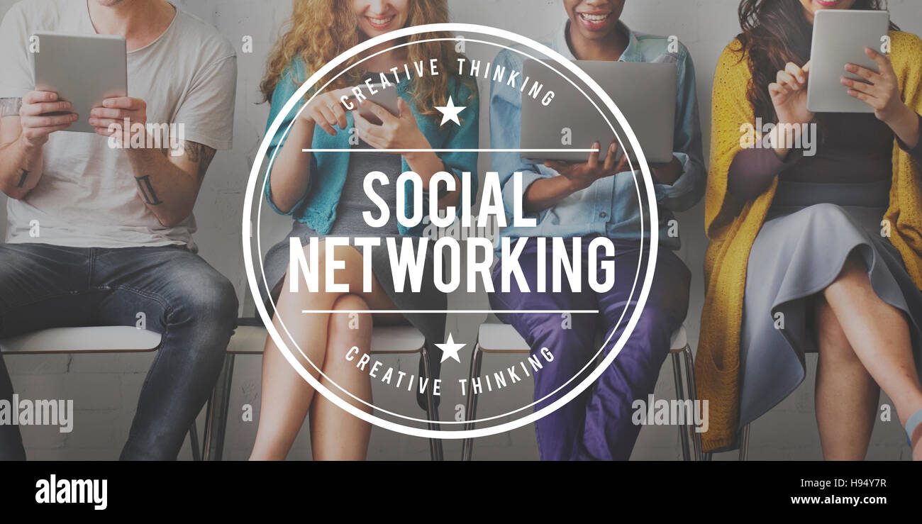 Social Network Networking Connection Internet Concept Stock Photo - Alamy