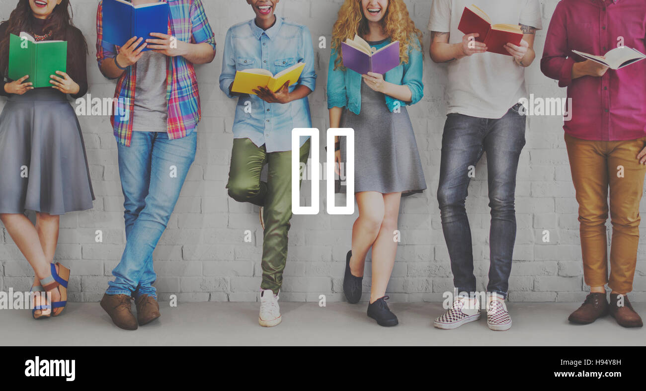 Pause Button Icon Multimedia Stop Break Rest Concept Stock Photo - Alamy