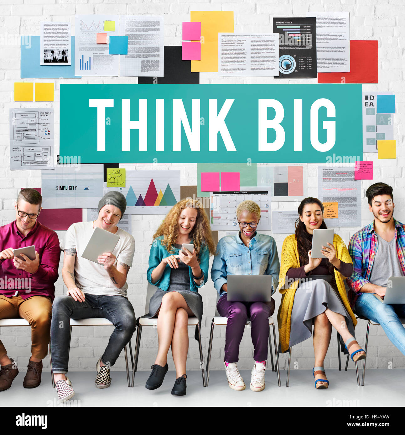 Think Big Attitude Inspiration Concept Stock Photo - Alamy