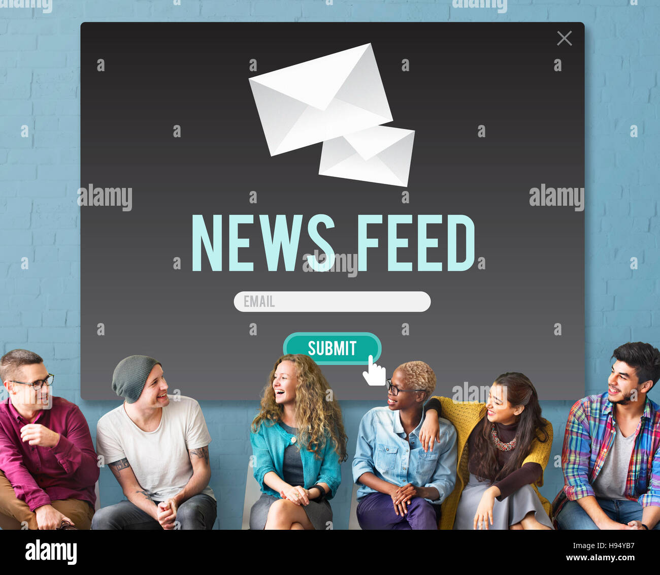 News Feed Announcement Communication Events Concept Stock Photo - Alamy