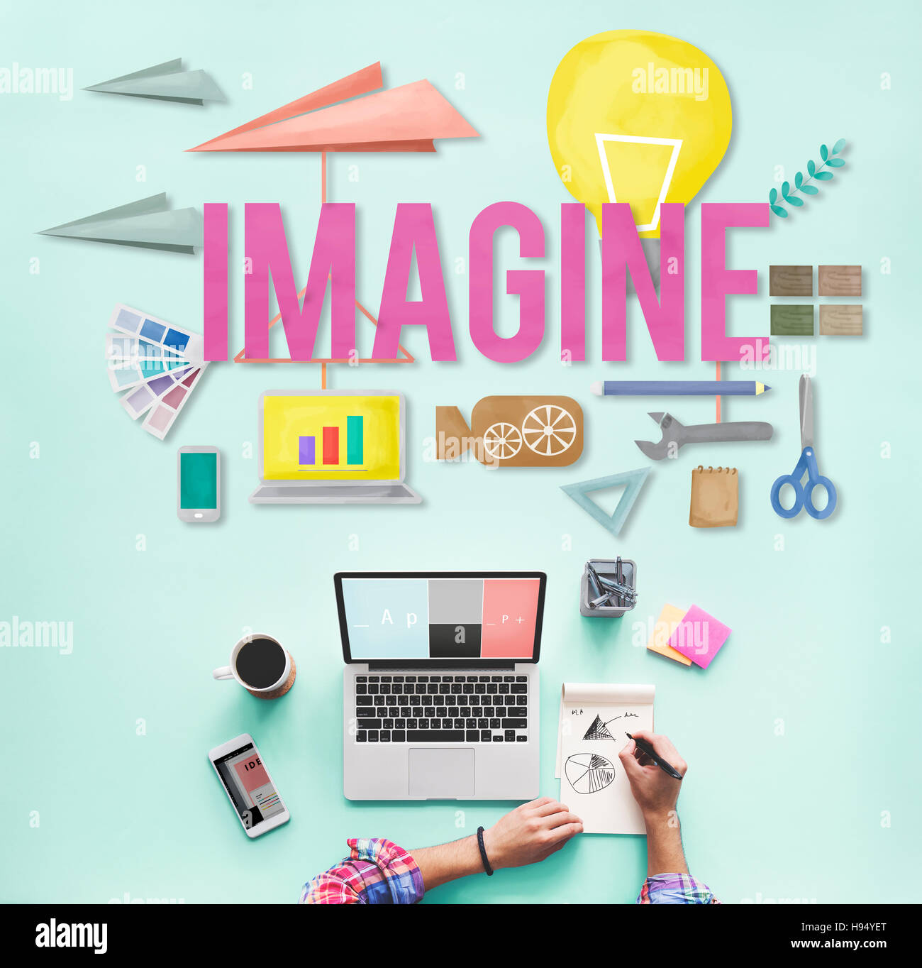 Imagine Creative Dream Expect Ideas Vision Concept Stock Photo - Alamy