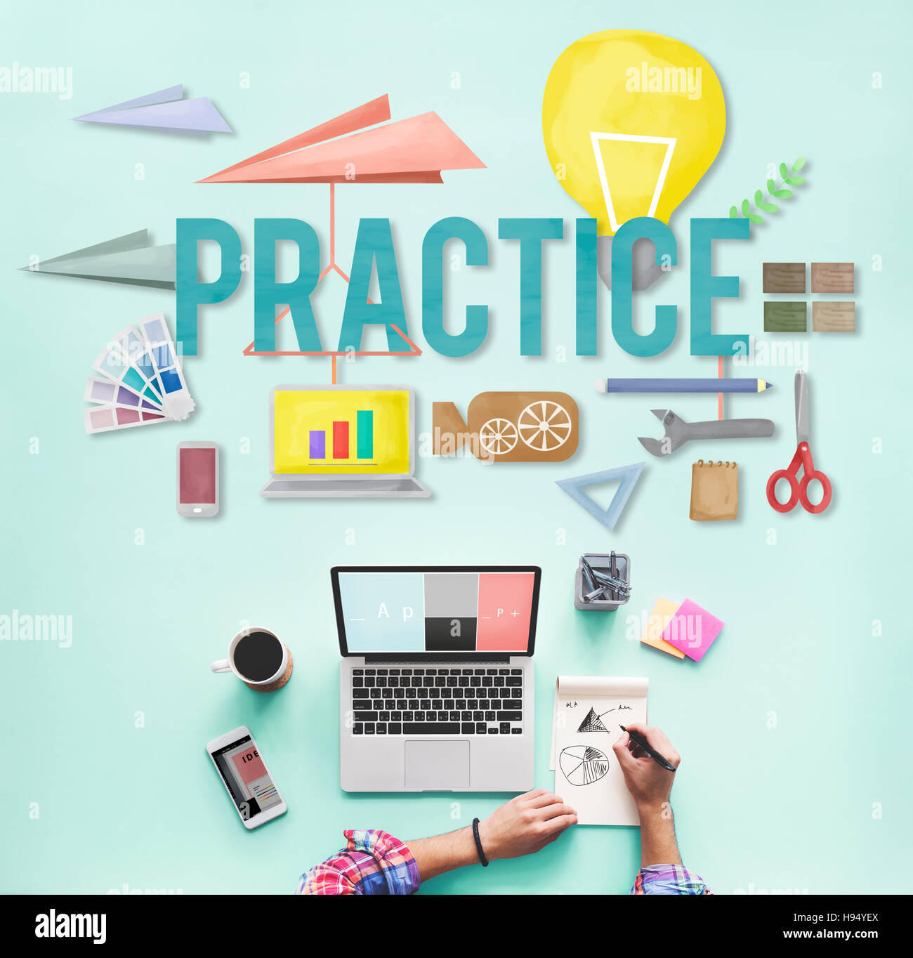 Practice Method Observe Operation Perform Utilize Concept Stock Photo ...