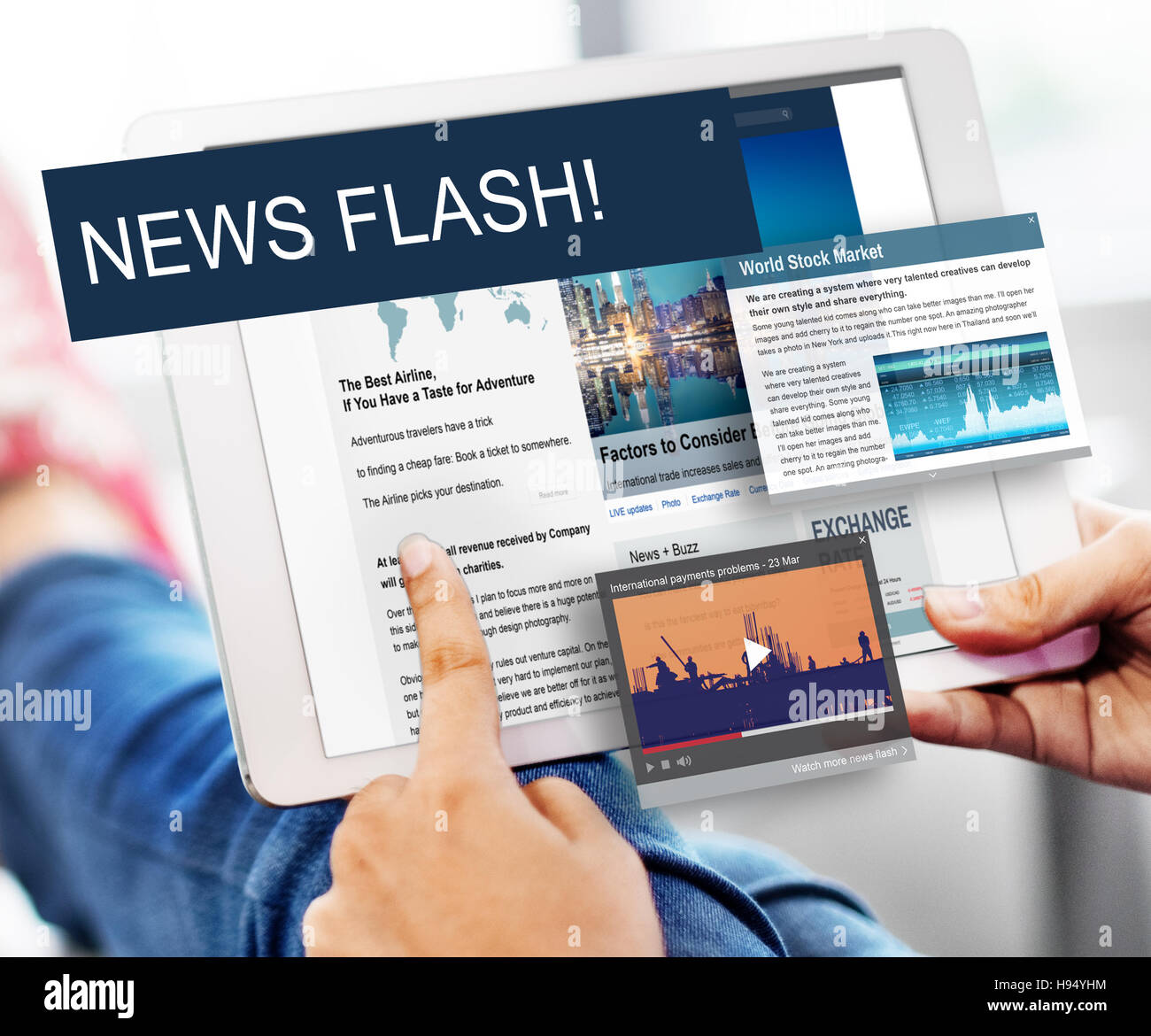 Update Trends Report News Flash Concept Stock Photo - Alamy
