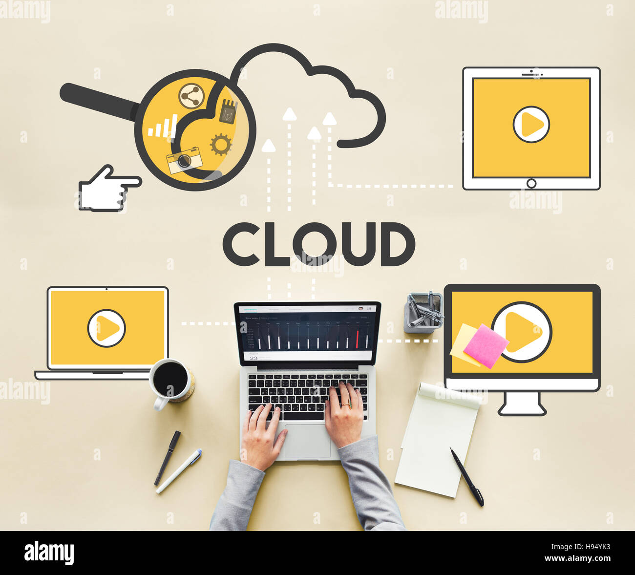 Cloud Network Storage Technology Connection Concept Stock Photo - Alamy