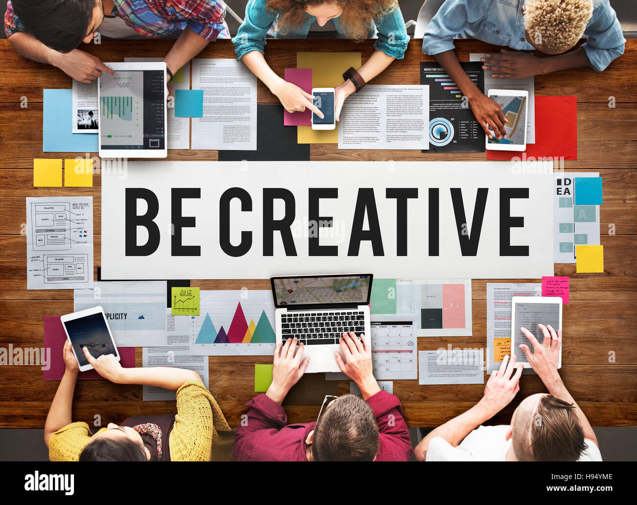Be Creative Design Imagine Innovate Invention Concept Stock Photo - Alamy