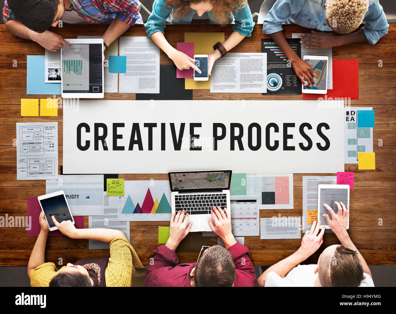Creative Planning Process Evaluation Ideas Insight Concept Stock Photo ...