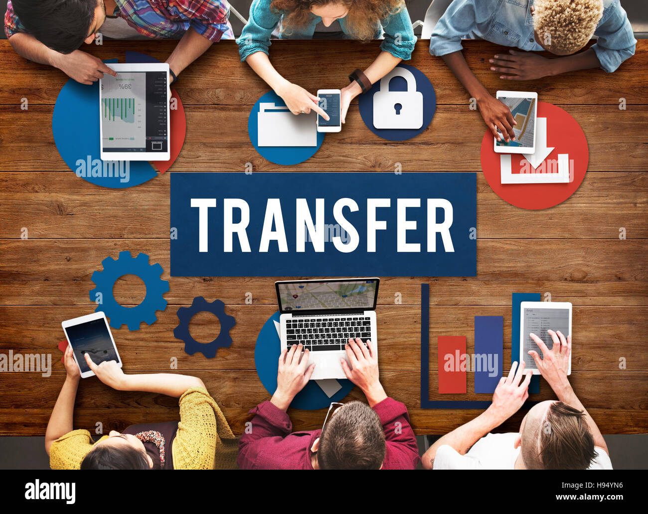 Transfer Transmission Word Graphic Concept Stock Photo - Alamy