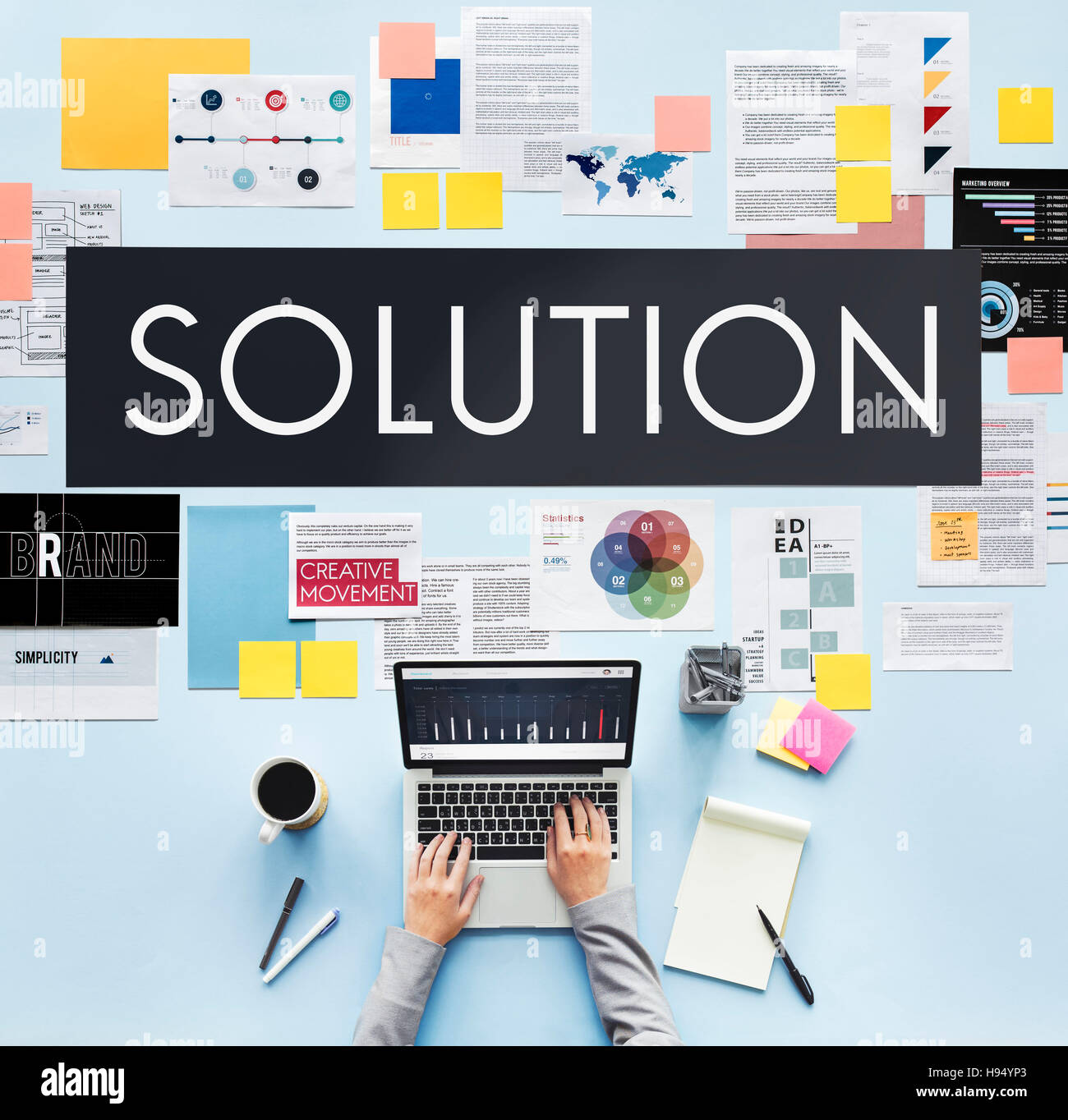 Document Marketing Strategy Business Concept Stock Photo - Alamy