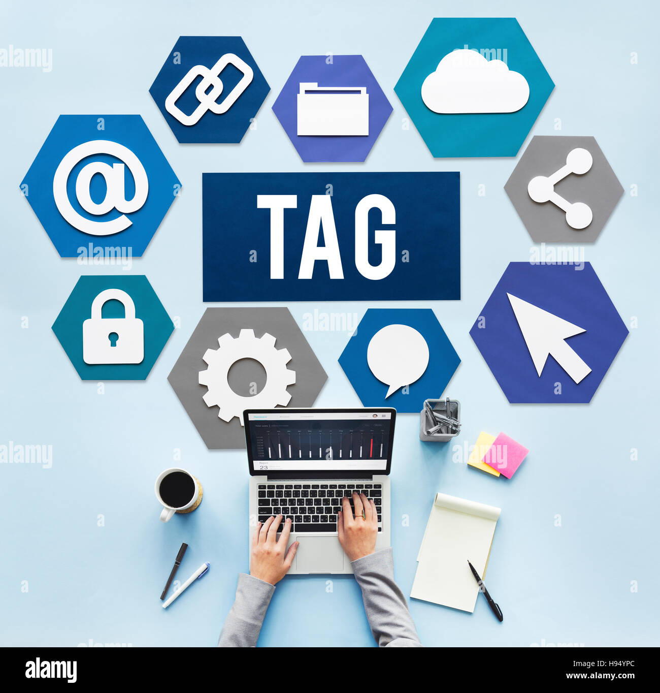 Tag Label Technology Word Graphic Concept Stock Photo - Alamy