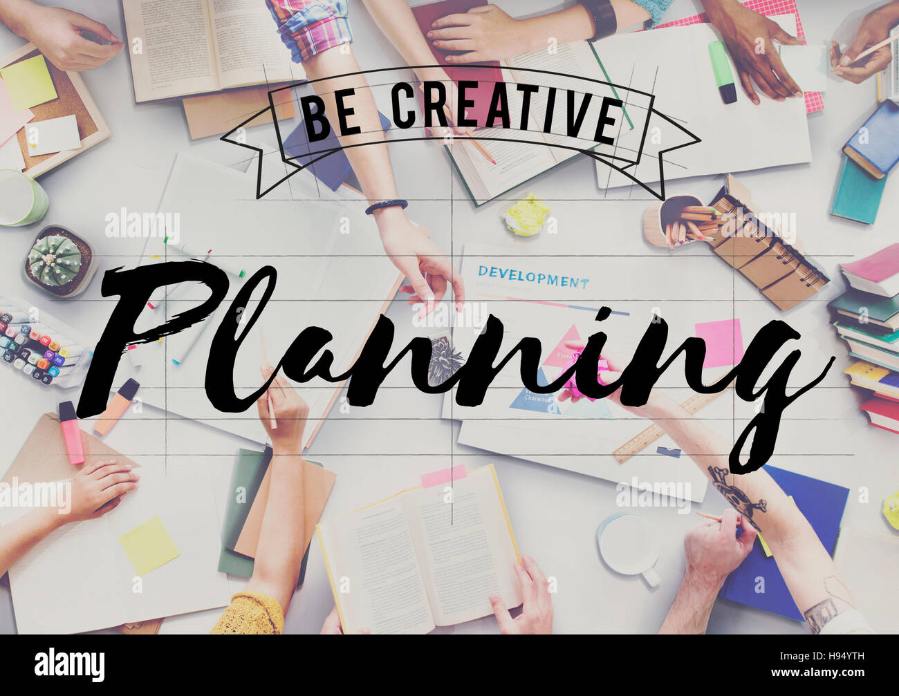 Planning Progress Solutions Guide Design Concept Stock Photo - Alamy