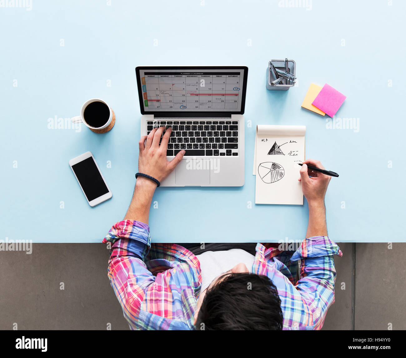 Computer Laptop Research Working Desk Concept Stock Photo - Alamy