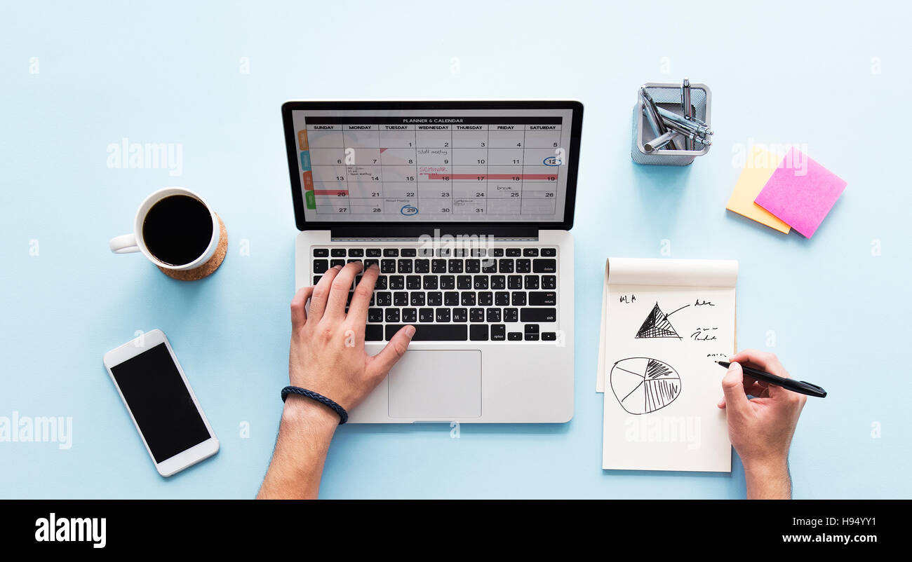 Computer Laptop Research Working Desk Concept Stock Photo - Alamy