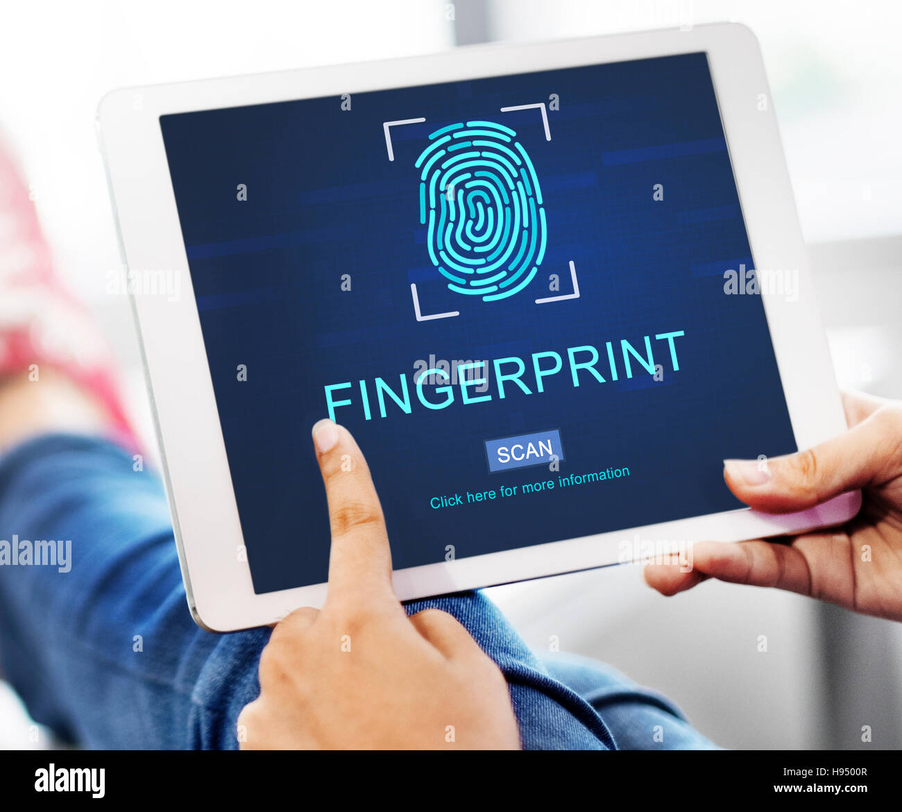 Fingerprint technology futuristic coding digital hi-res stock ...