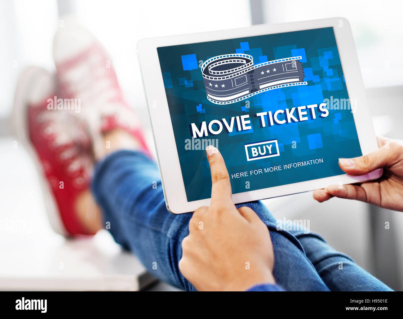 Movie Tickets Buying Entertainment Concept Stock Photo - Alamy