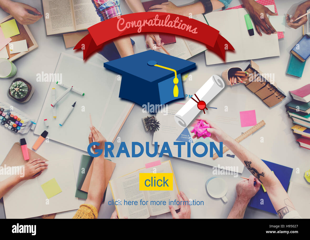 Graduation Graduate Education Academic College Concept Stock Photo - Alamy