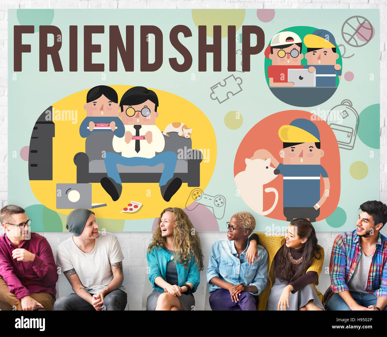 Friendship Friends Relationship Hobby Concept Stock Photo - Alamy