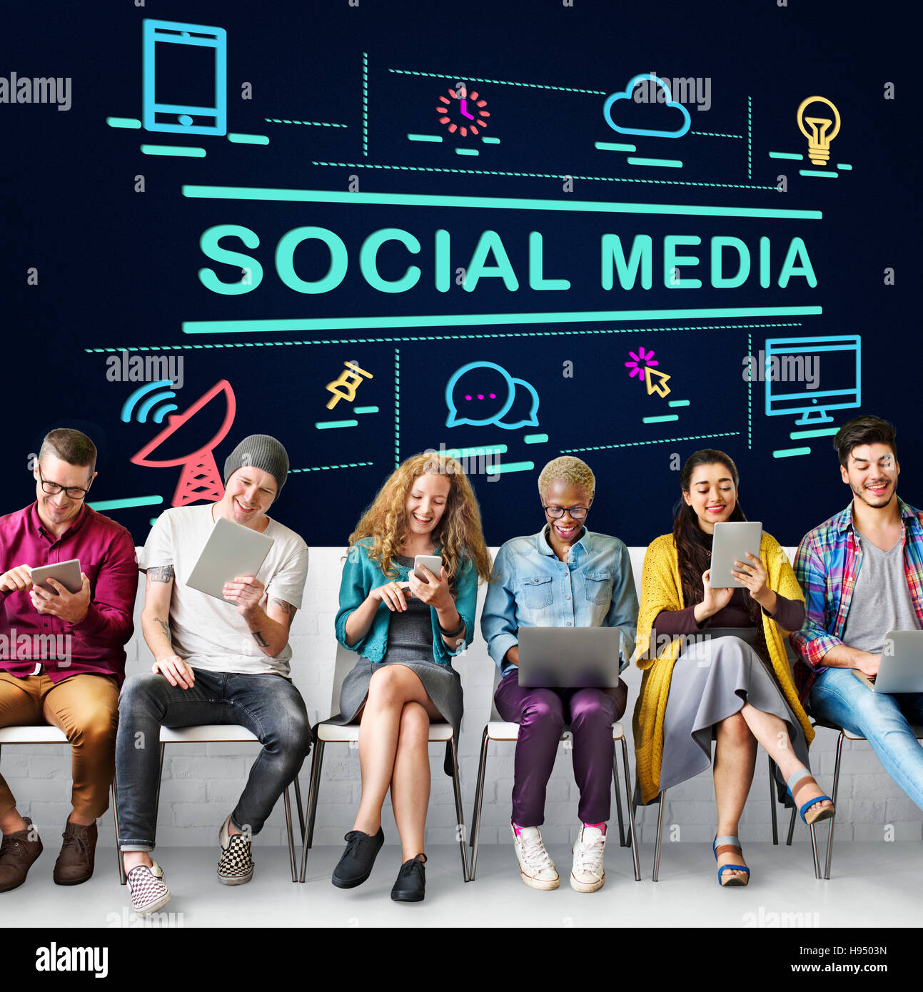 Social Media Communication Conection Internet Concept Stock Photo - Alamy