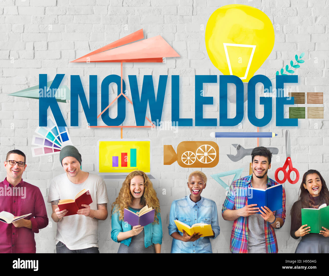 Knowledge School Course Degree Graphics Concept Stock Photo - Alamy