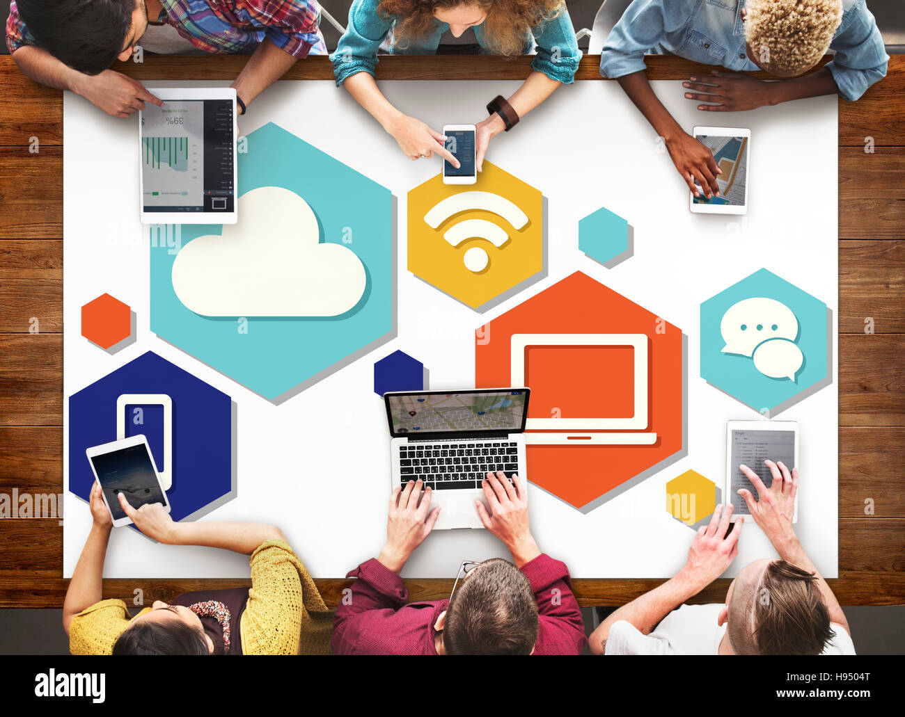 Cloud Technology Internet Online Graphic Concept Stock Photo - Alamy