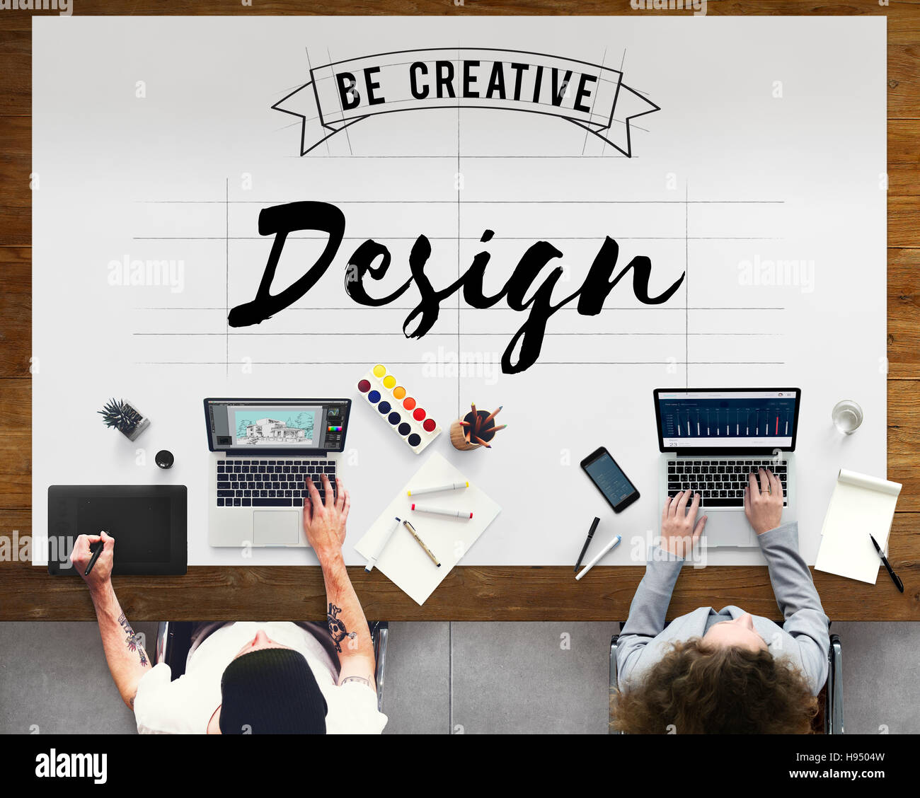Design Be Creative Art Graphic Concept Stock Photo - Alamy