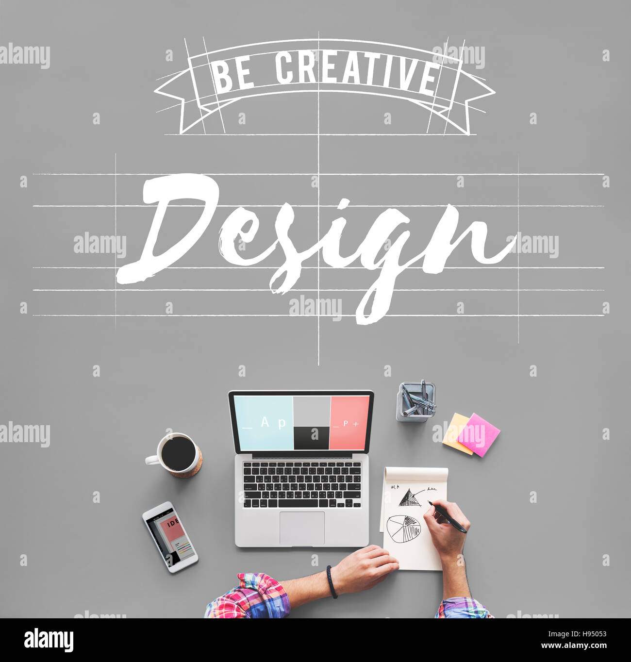 Design Be Creative Art Graphic Concept Stock Photo - Alamy