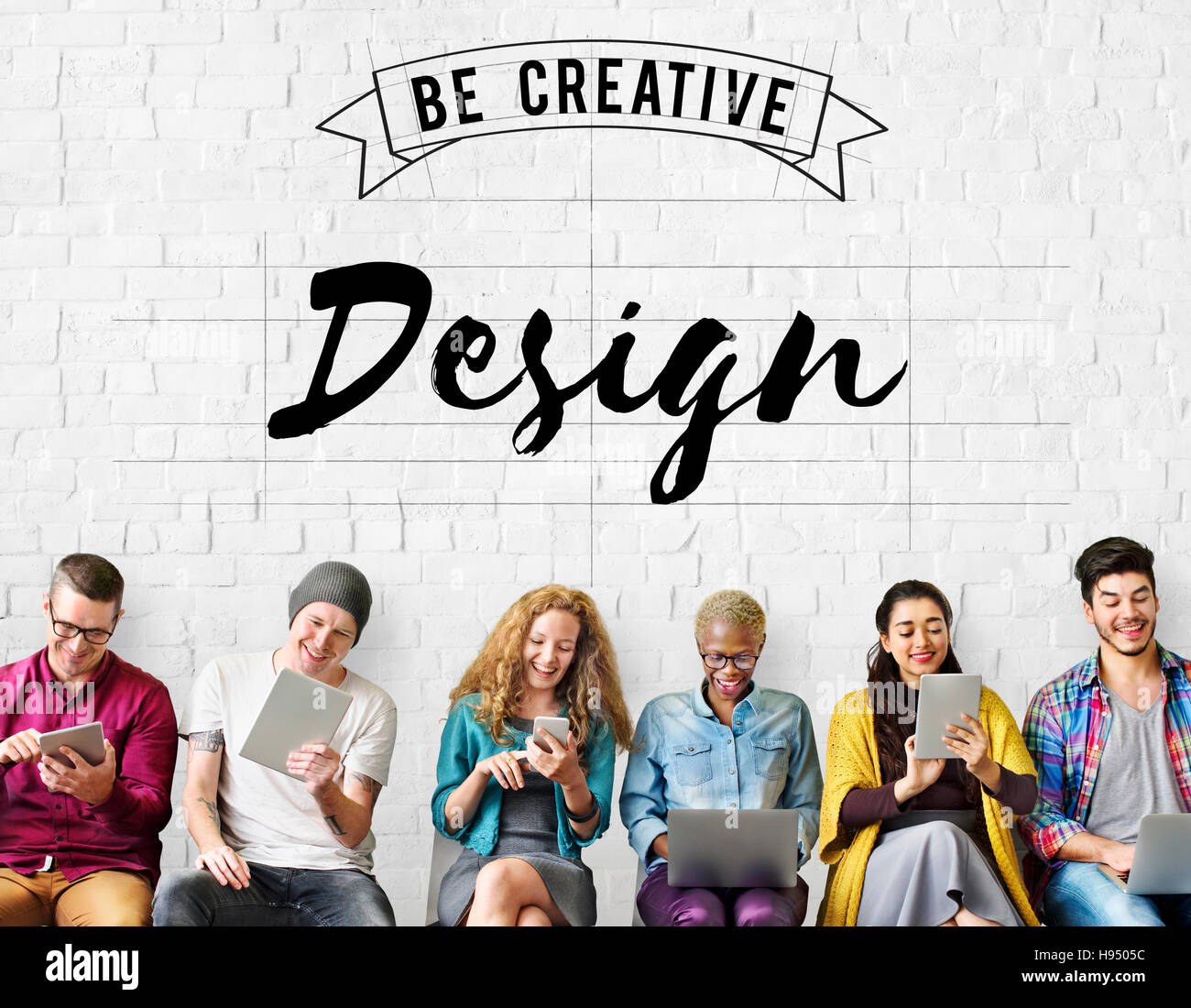 Design Be Creative Art Graphic Concept Stock Photo - Alamy