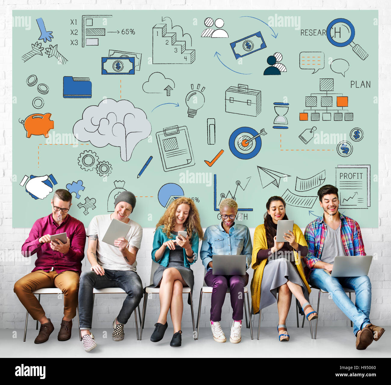 Brainstorming Strategy Creative Thinking Symbol Concept Stock Photo - Alamy