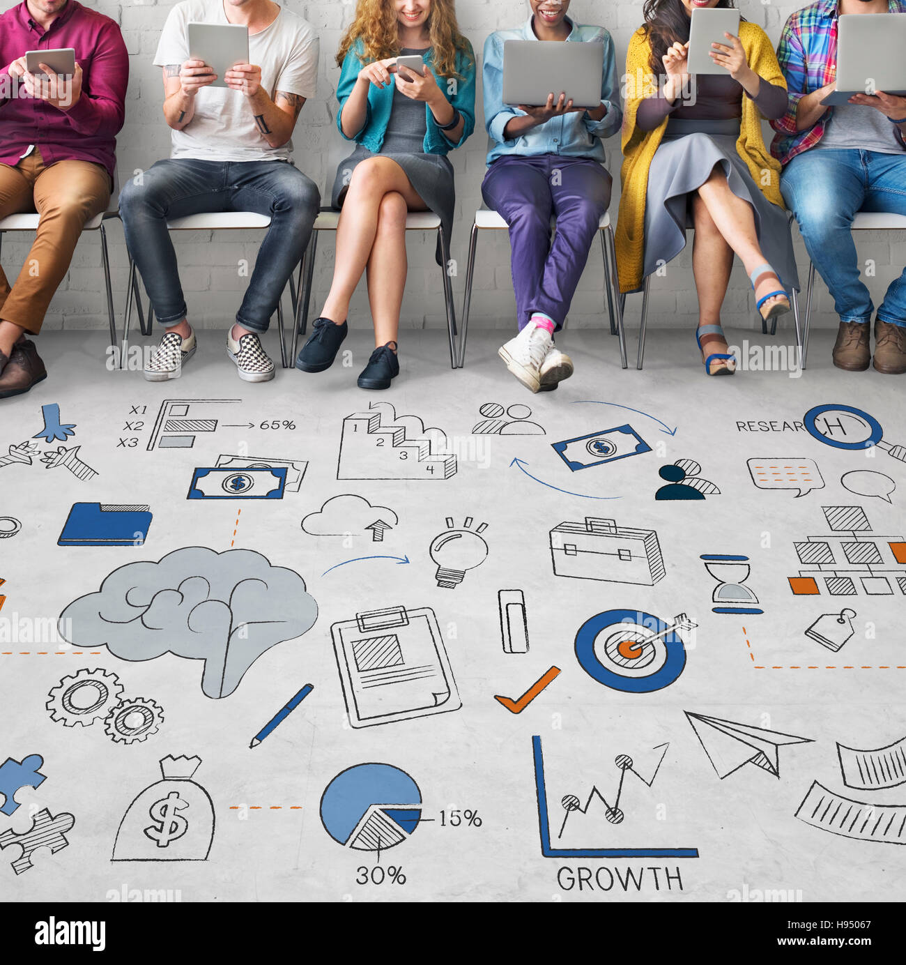 Brainstorming Strategy Creative Thinking Symbol Concept Stock Photo - Alamy