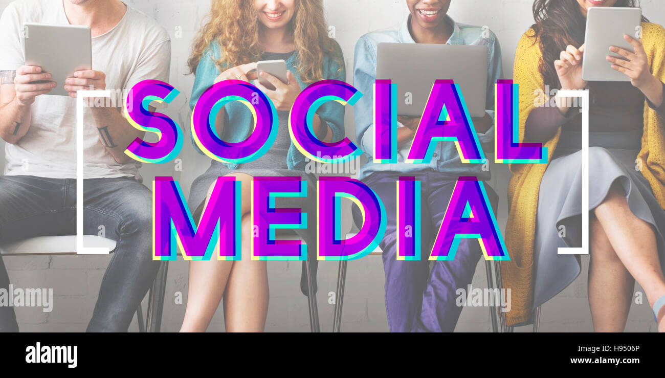 Social Media Connection Networking Chat Concept Stock Photo - Alamy
