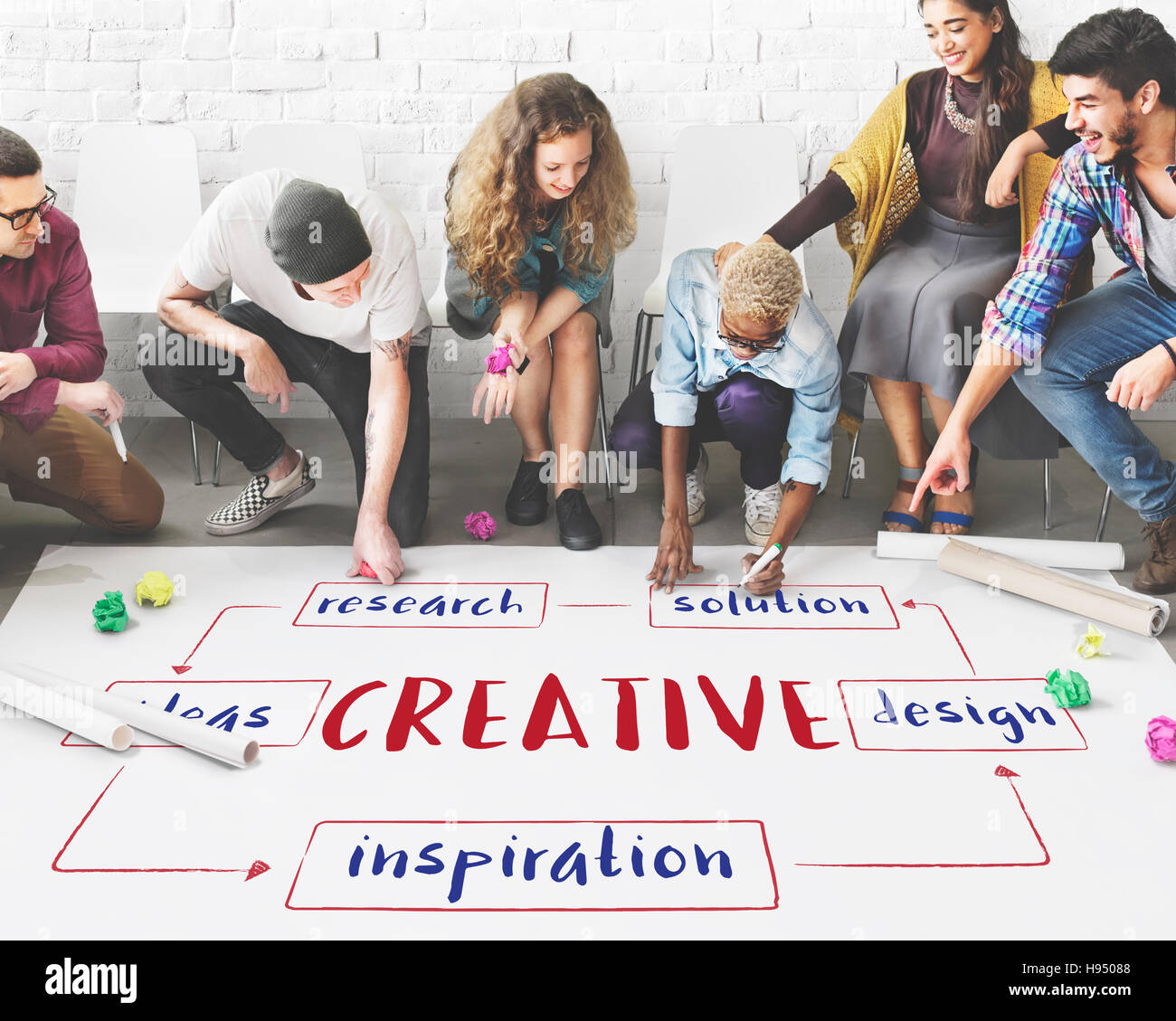 Creative Thinking Creativity Design Process Concept Stock Photo - Alamy