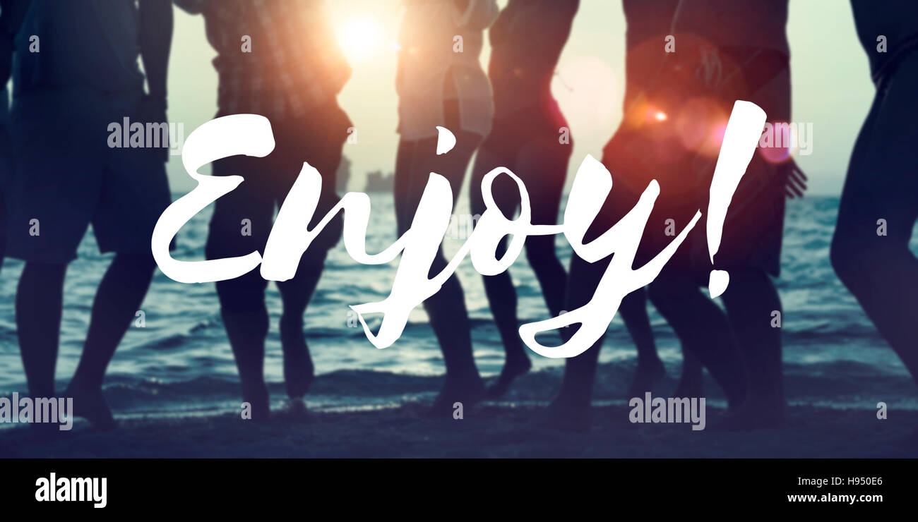 Enjoy every moment life happiness hi-res stock photography and images ...