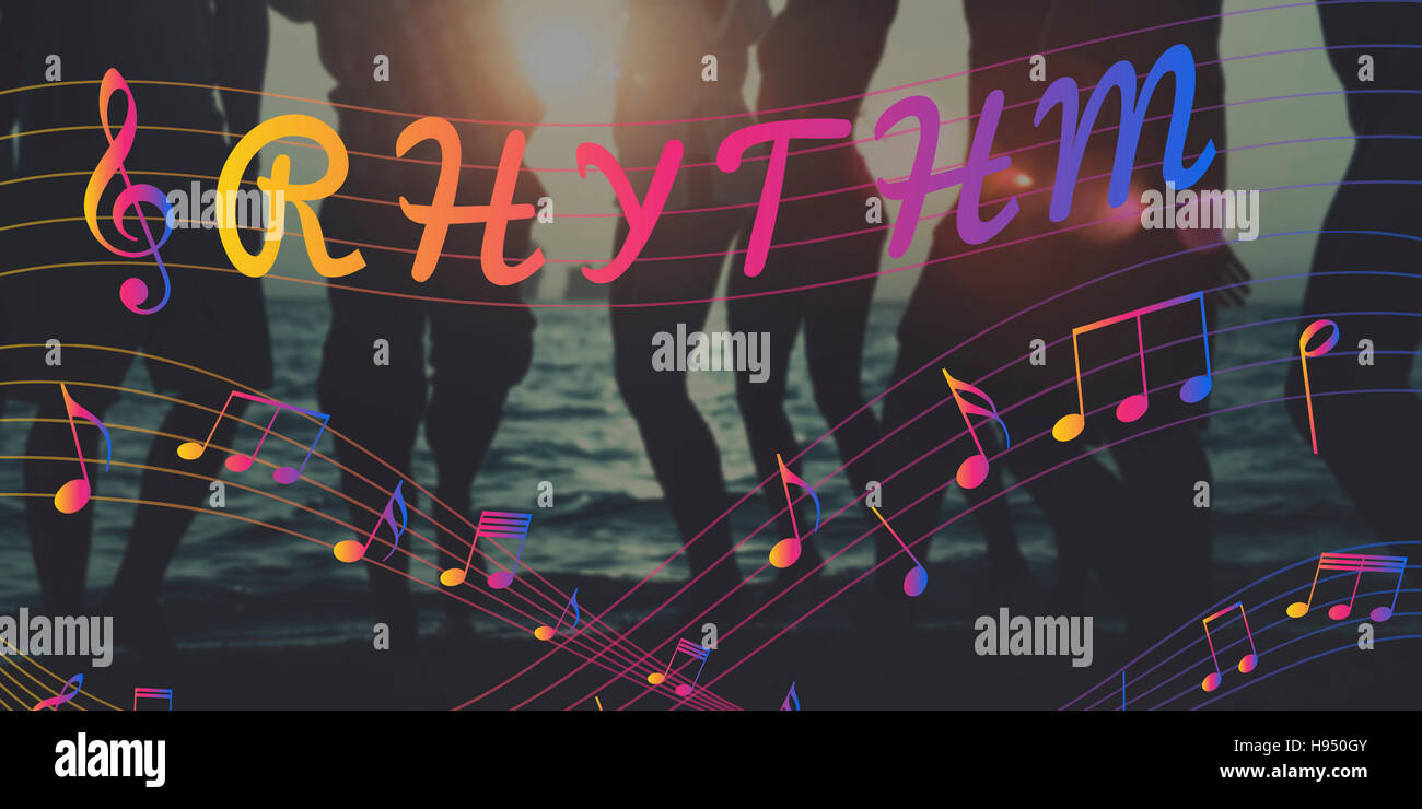 Melody Music Note Rhythm Graphic Concept Stock Photo - Alamy