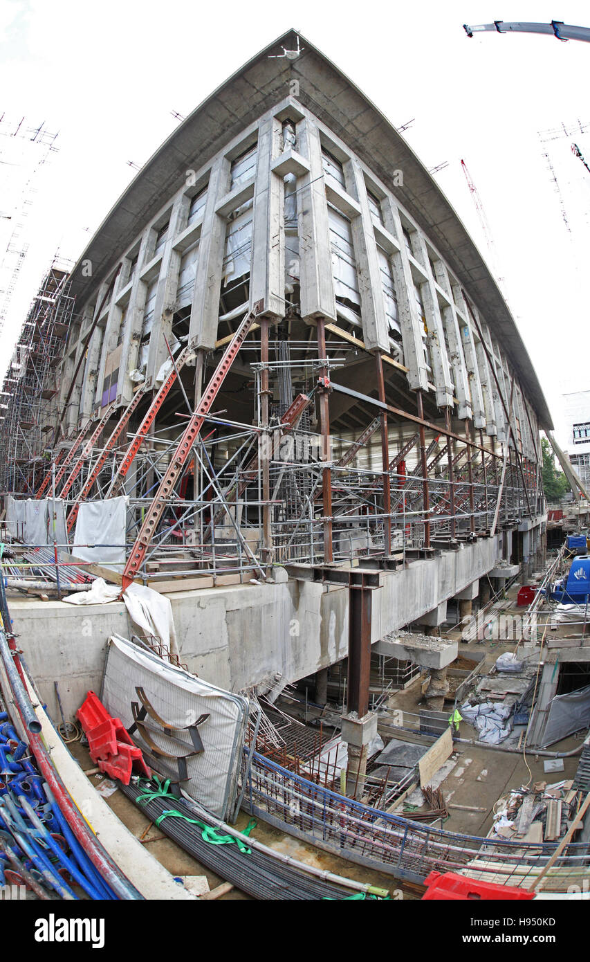 Extensive construction work in progress to convert the Commonwealth ...