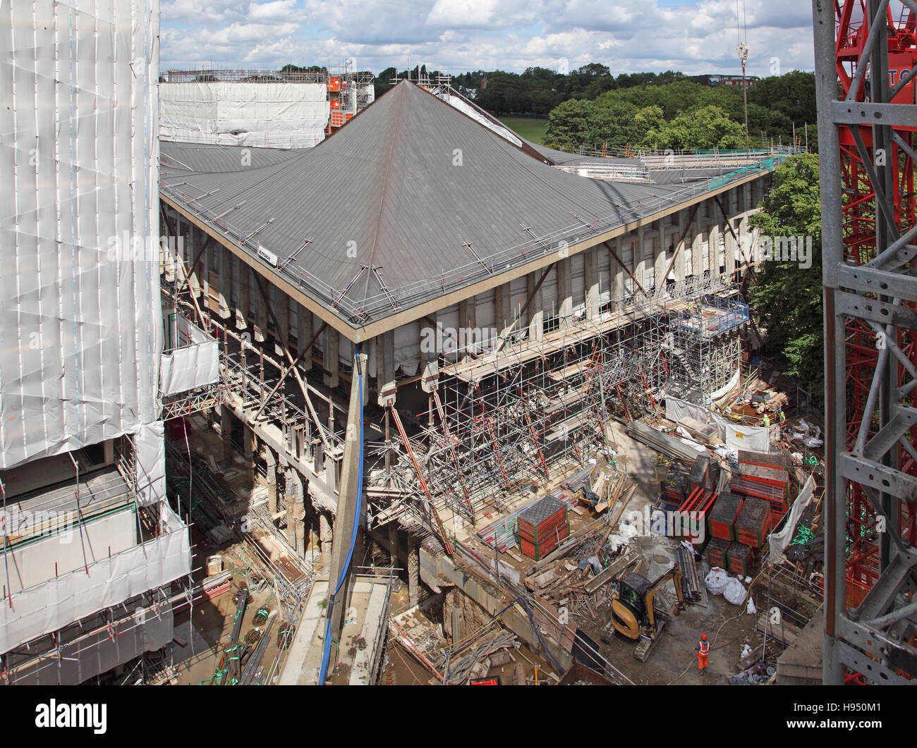 Extensive construction work in progress to convert the Commonwealth ...